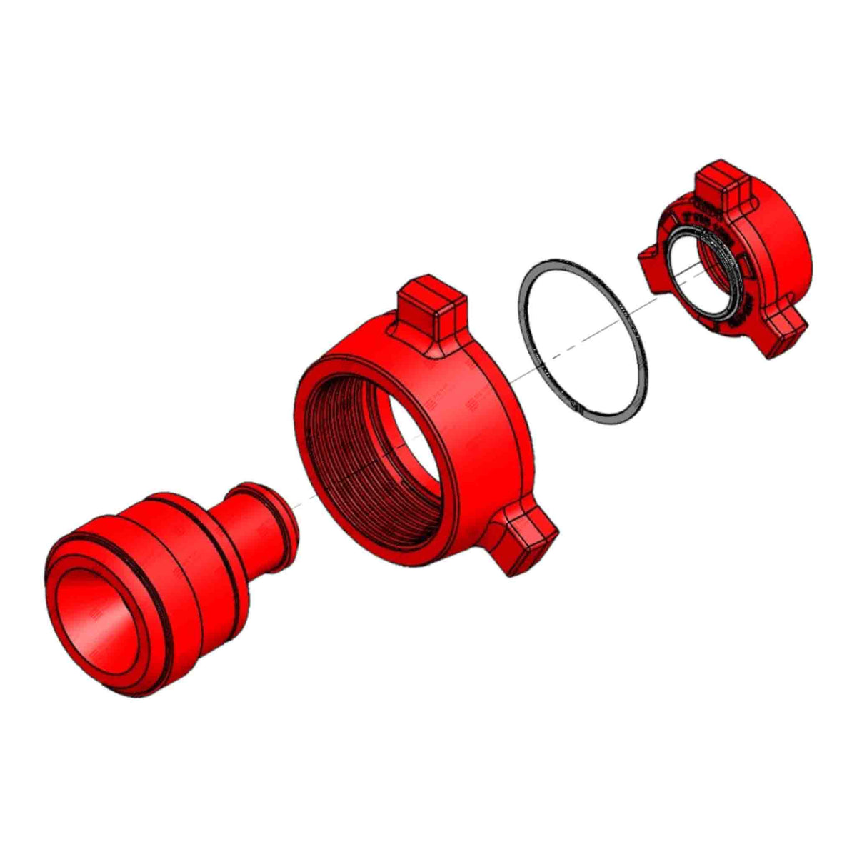 Crossover Union, 2" 1502 M x 4” 1502 M, 15000 psi, STD Service – Big ...